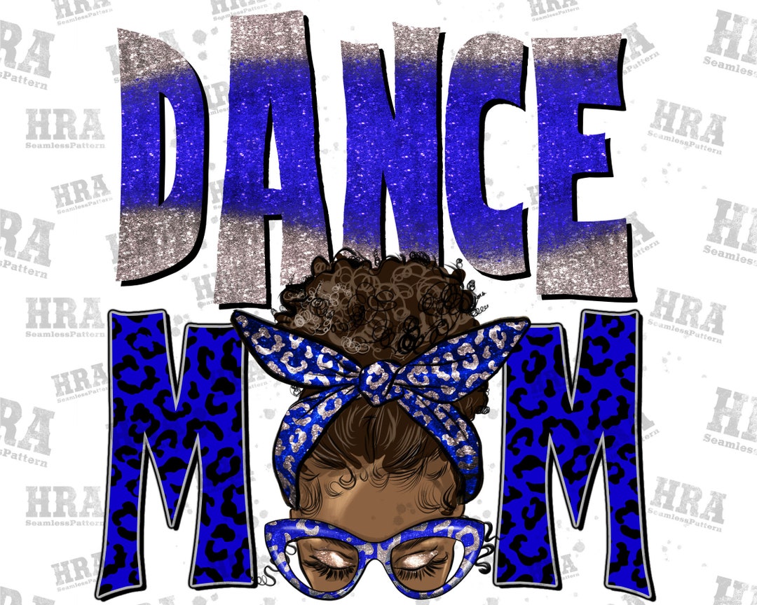 Afro Messy Bun Dance Mom Silver and Blue Png, Black Woman Png, Western ...