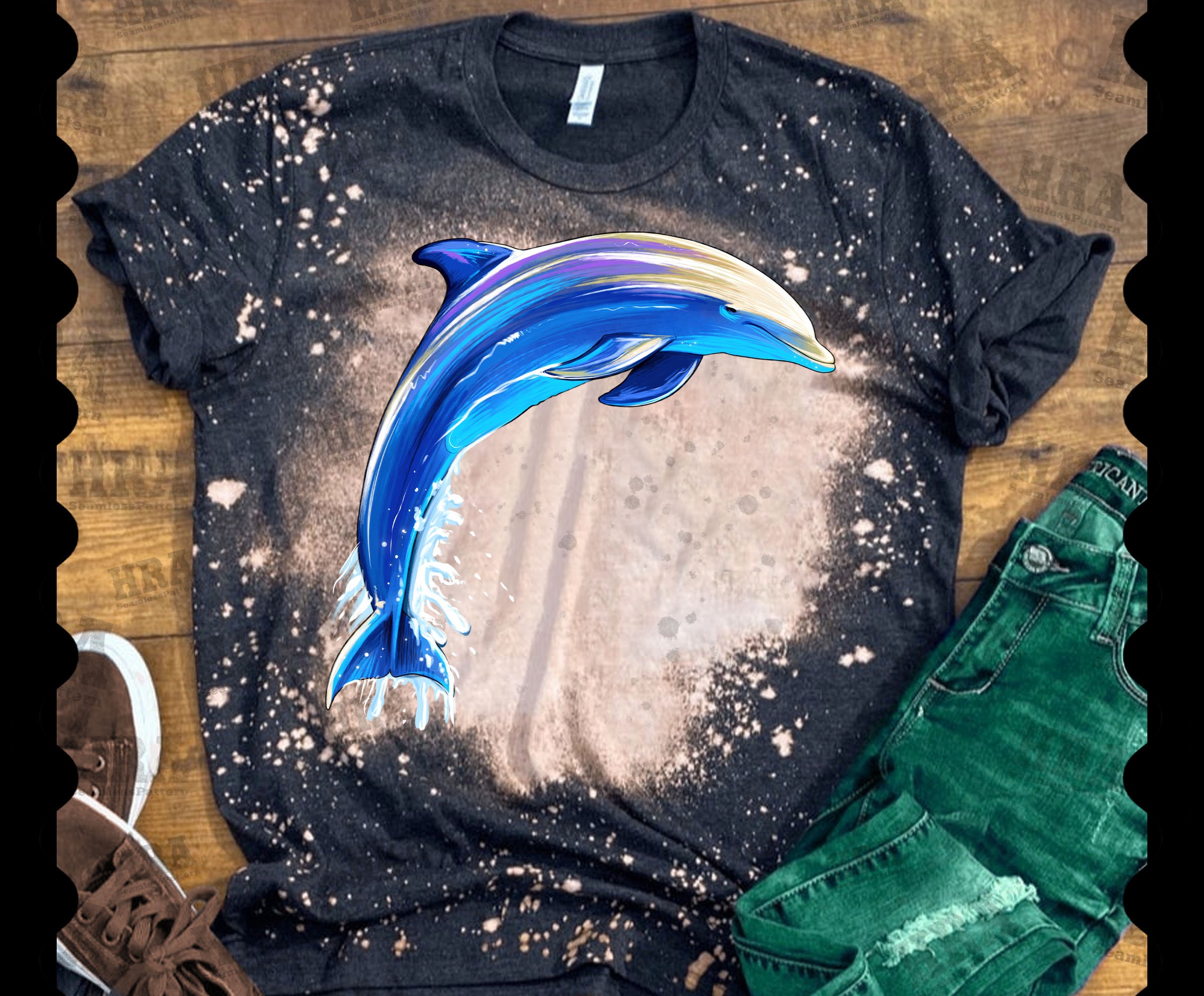 Dolphin Png Sublimation Design Sea Creatures Png Hand Drawn | Etsy