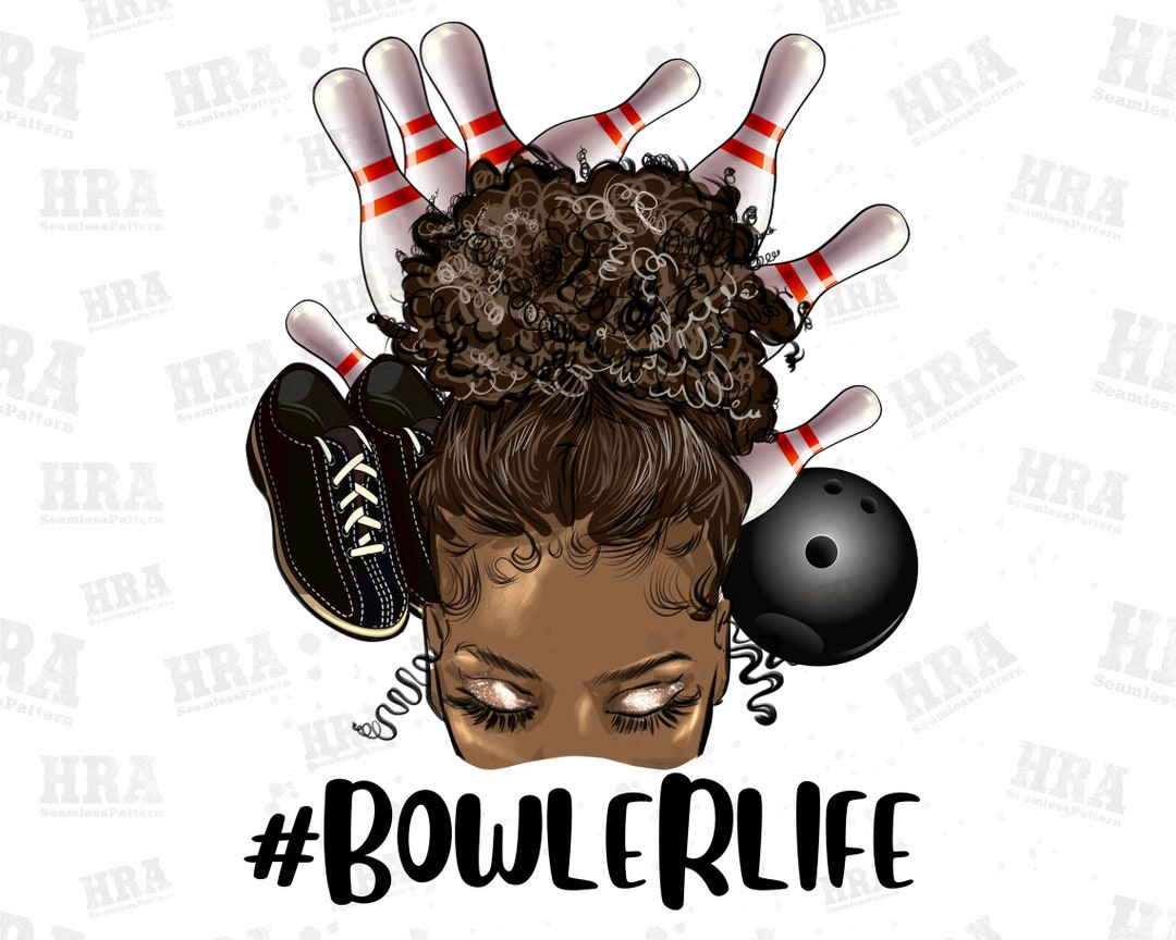 Afro Messy Bun Bowler Life Without Glasses and Ribbon Png, Afro Woman ...