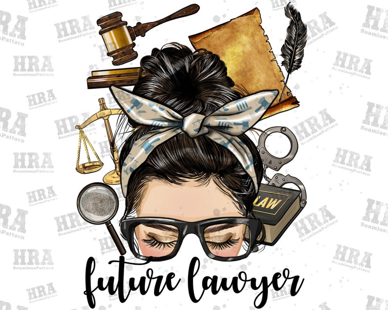 Messy Bun Future Lawyer Png Sublimation Design, Future Lawyer Messy Bun ...