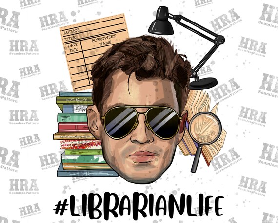 Male Librarian Life Png Sublimation Design Caucasian Man Png - Etsy