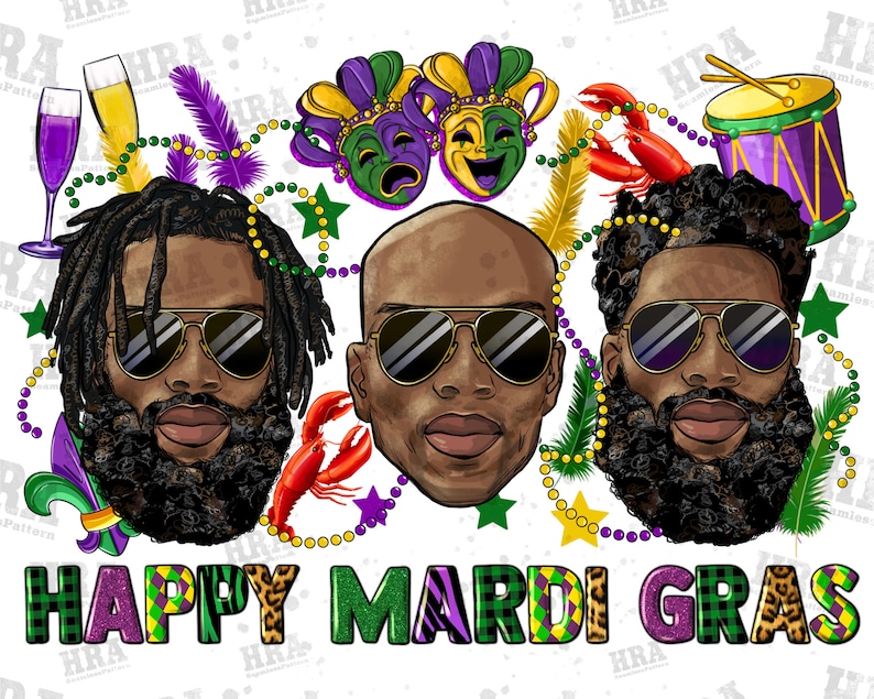 Black Men Mardi Gras Png Sublimation Design Mardi Gras Png - Etsy