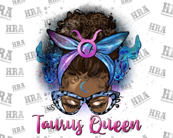 Afro Messy Bun Taurus Queen Png Sublimation Design Black - Etsy Australia