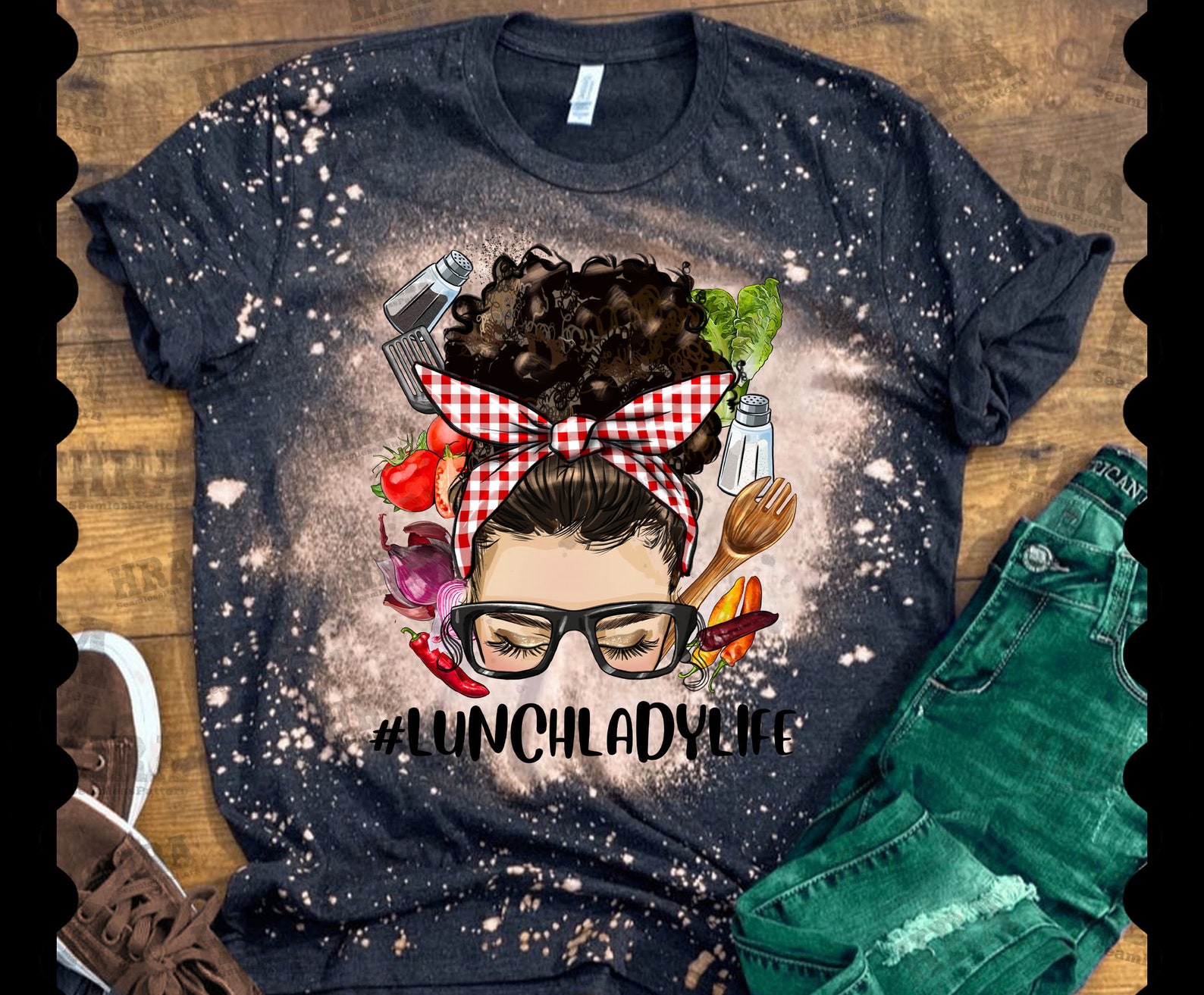 Messy Bun Lunch Lady Life Png Sublimation Design, Lunch Lady Messy Bun ...