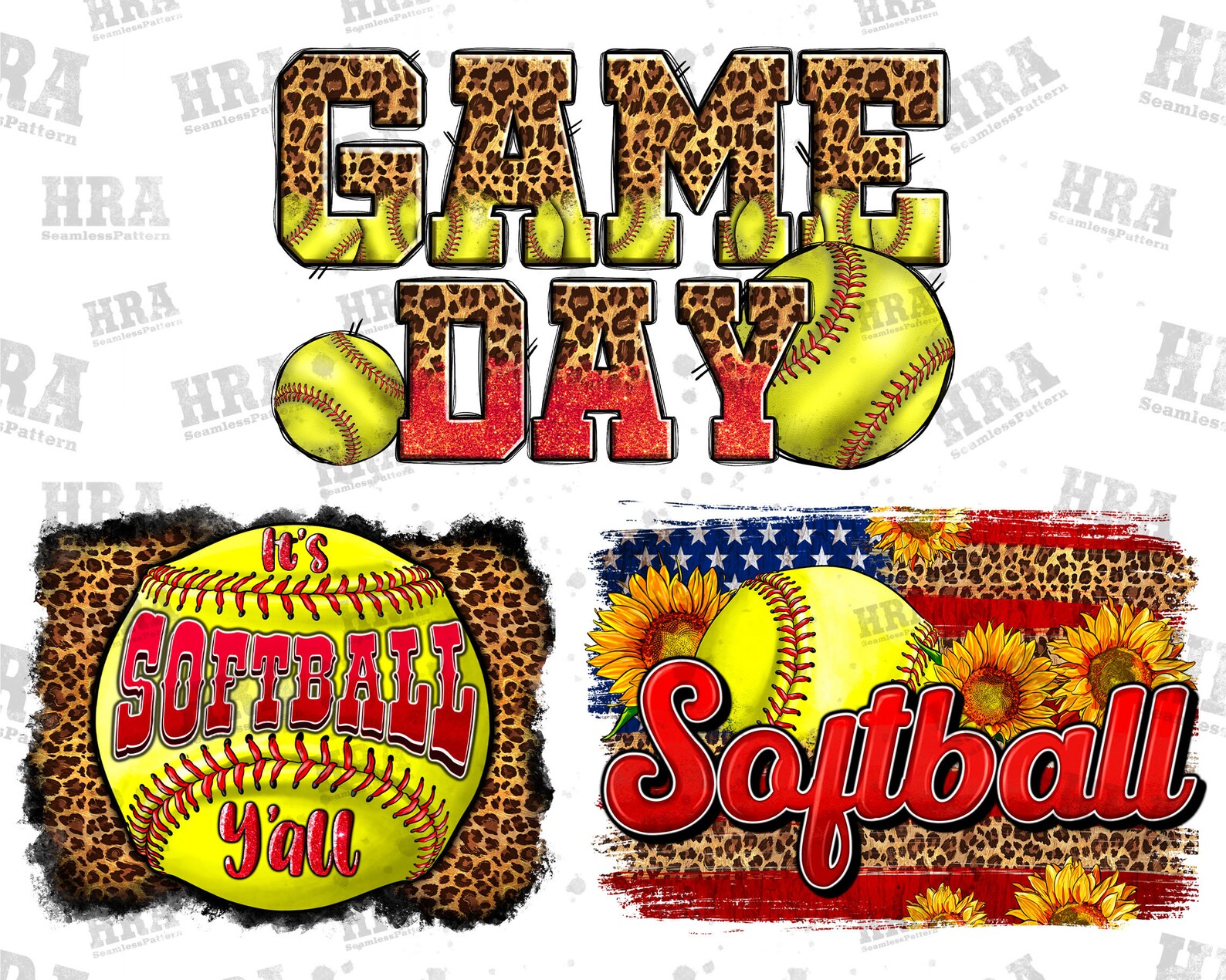 Softball Png Sublimation Design Bundle, Western Softball Digital ...