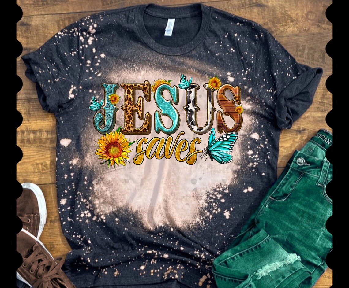 Western Jesus Saves Png Sublimation Design Sunflower and - Etsy