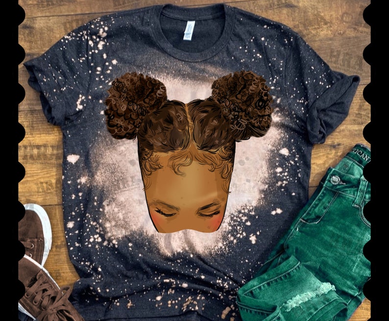 Afro Messy Bun Mini Two Puff Bun Png Sublimation Design - Etsy