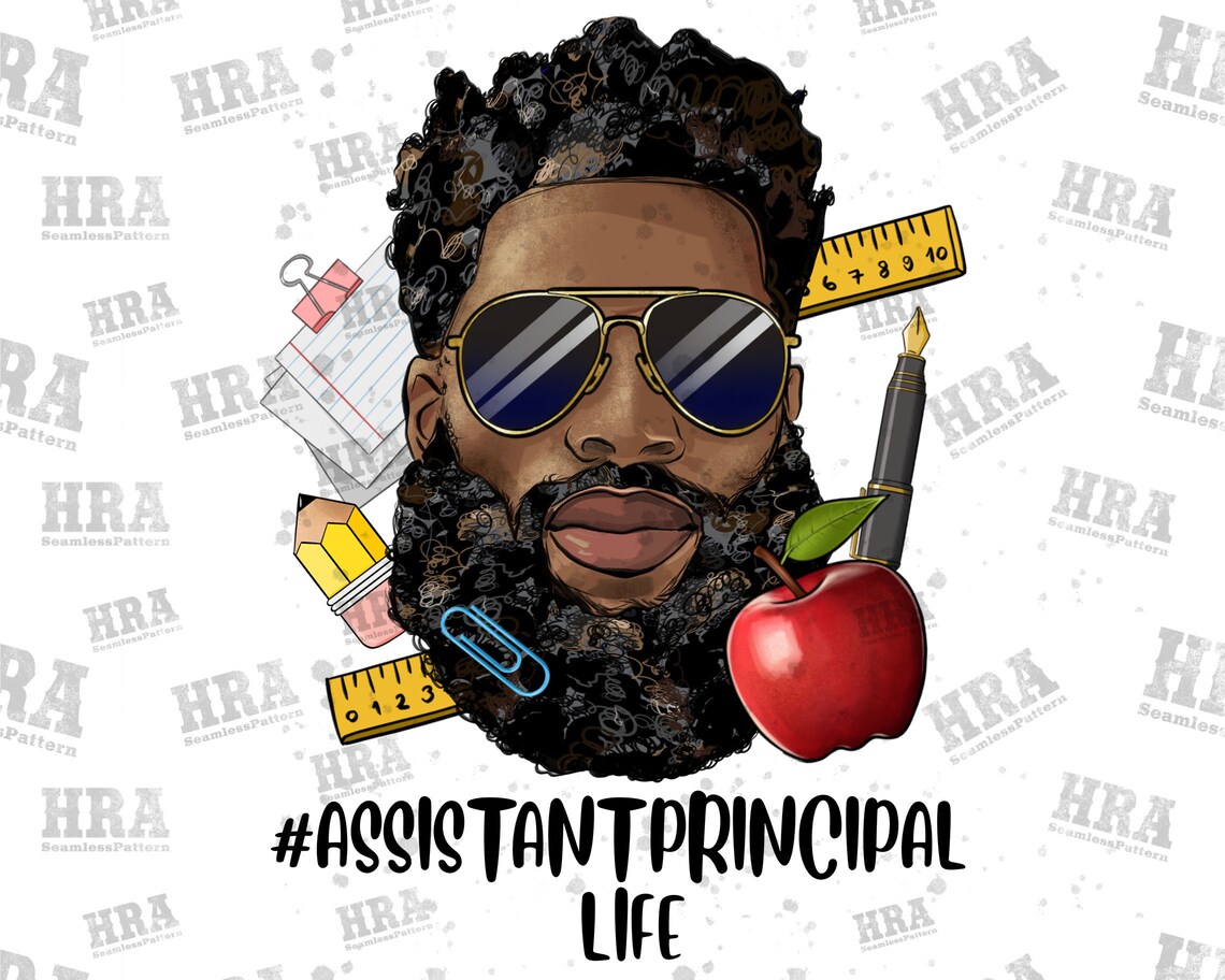 Black Man Assistant Principal Life Png Sublimation Design - Etsy