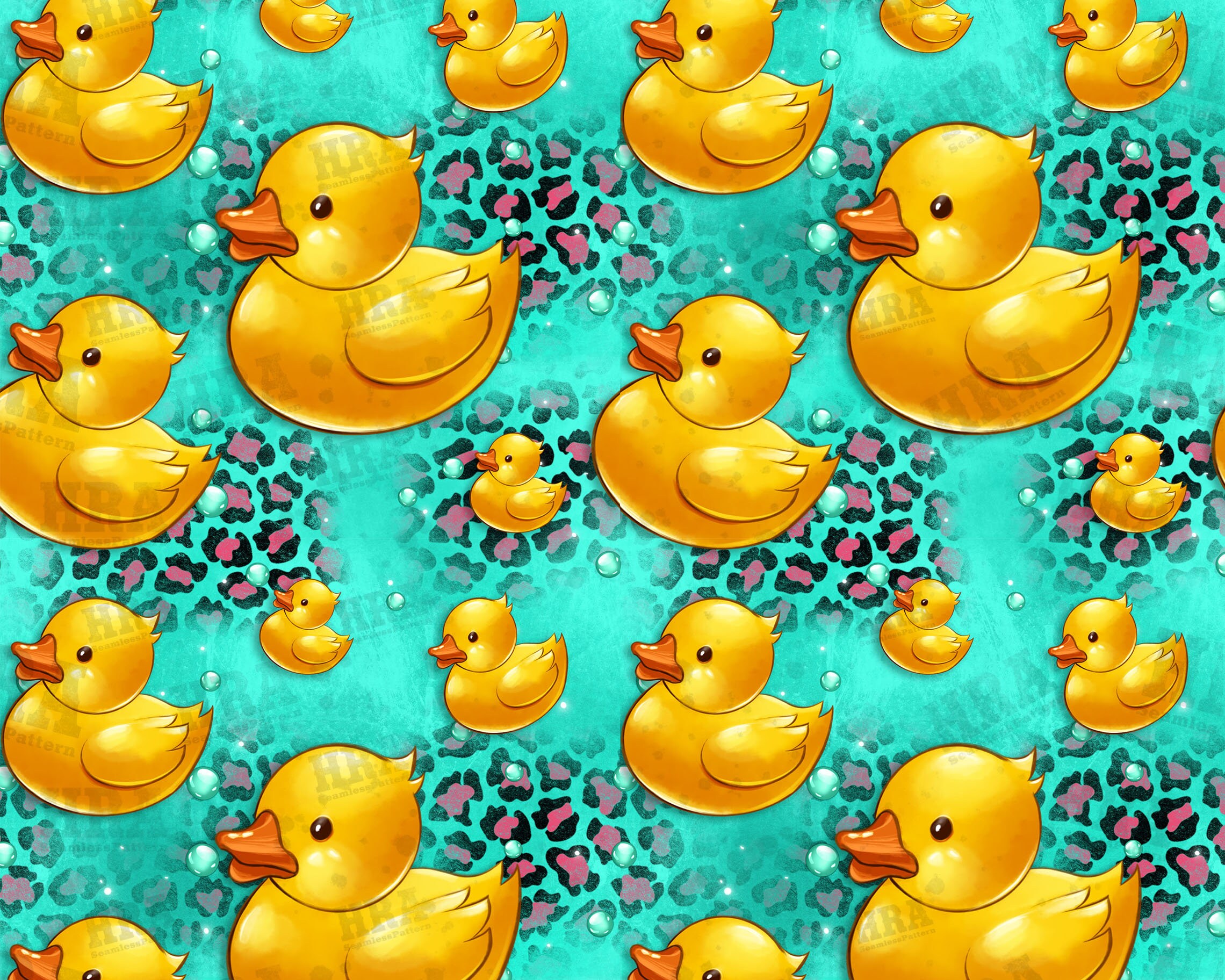 Western Rubber Duck Seamless Pattern Png Sublimation | Etsy