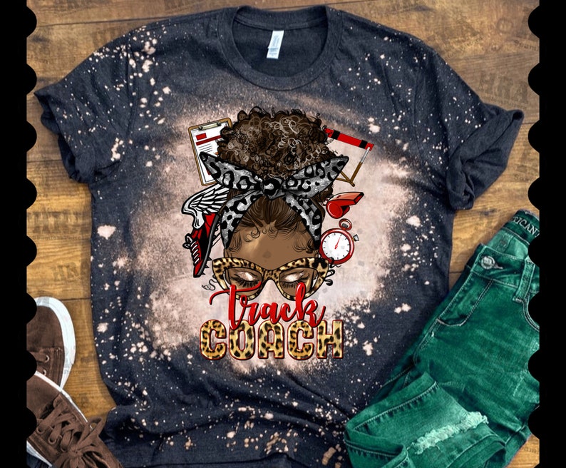 Afro Messy Bun Track Coach Png Sublimation Design Black Woman - Etsy