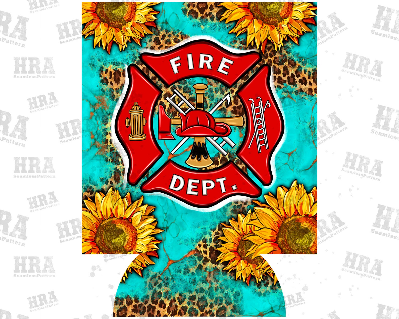 Firefighter Can Cooler Png Sublimation Design, Fire Dept Logo and ...