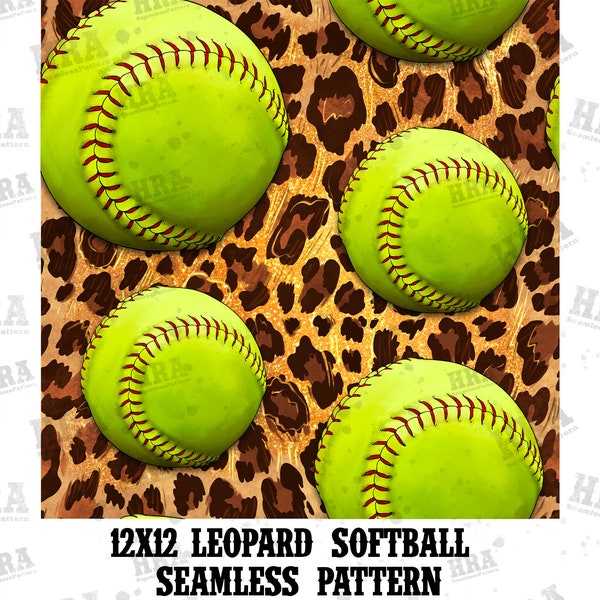Softball Seamless Pattern Png - Etsy