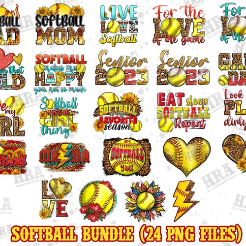 Softball Png Sublimation Design Bundle Western Softball - Etsy