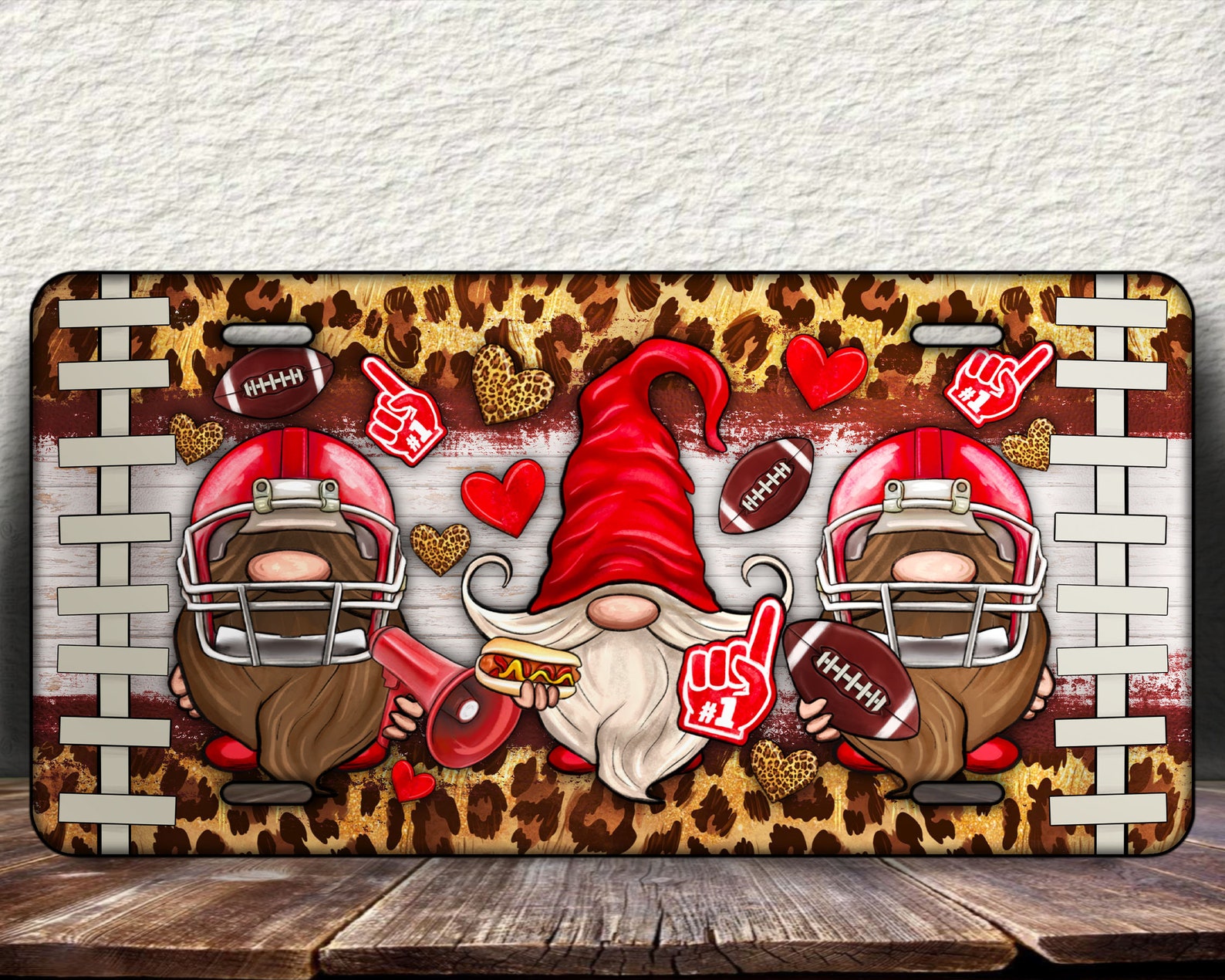 American Football Gnomes License Plate Png Sublimation Design - Etsy