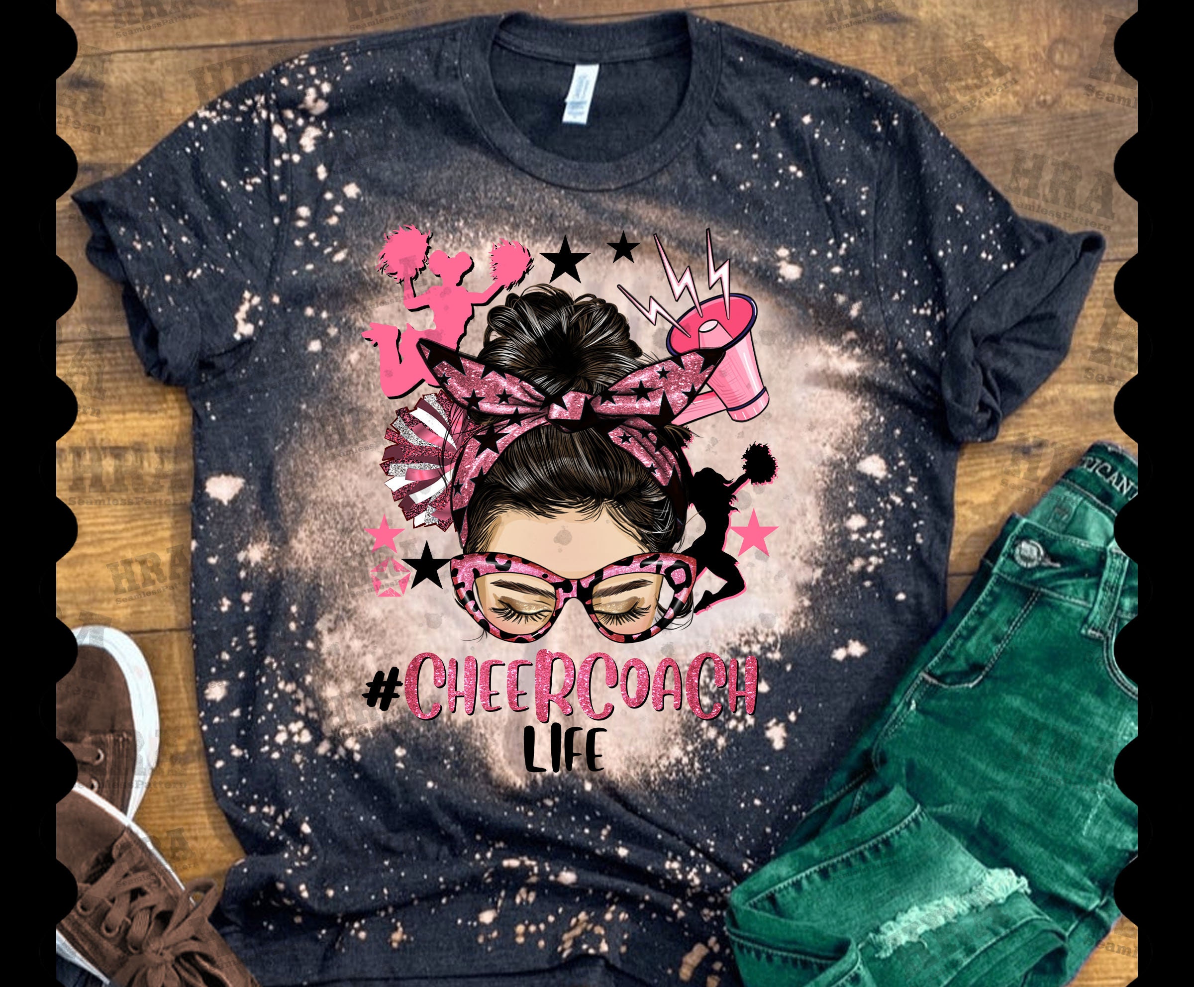 Messy Bun Cheer Coach Life Png Sublimation Designcheer Coach - Etsy