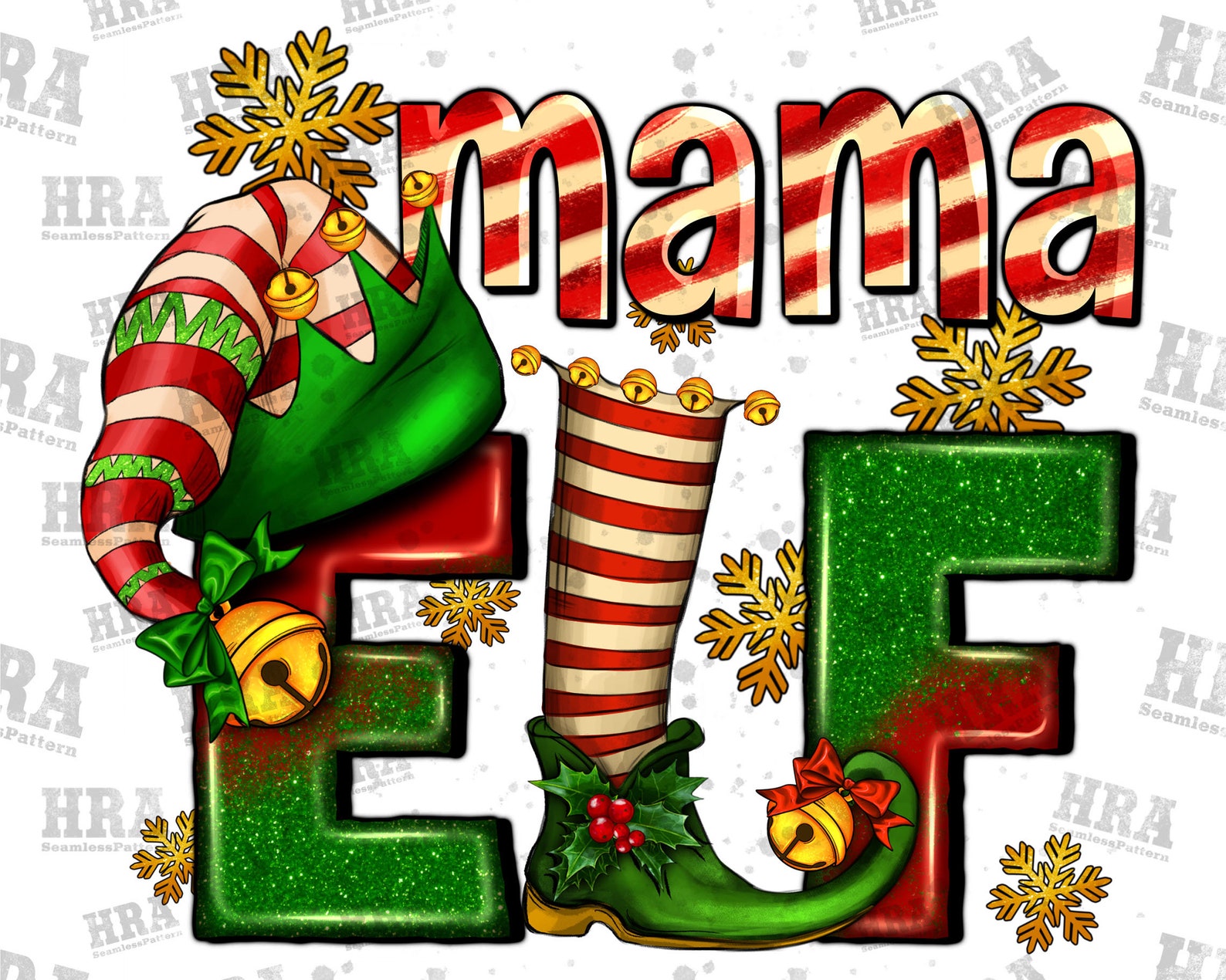 Mama Elf Png Sublimation Design Download Christmas Png - Etsy