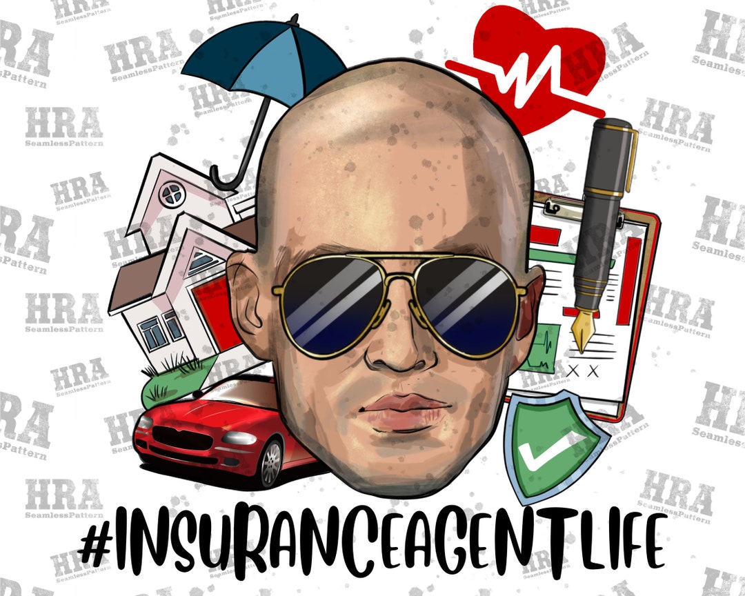 Bald Man Insurance Agent Life Png Sublimation Design, Caucasian Man ...
