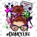 Redhead Messy Bun Dance Life Png Sublimation Design, Dance Life Messy ...