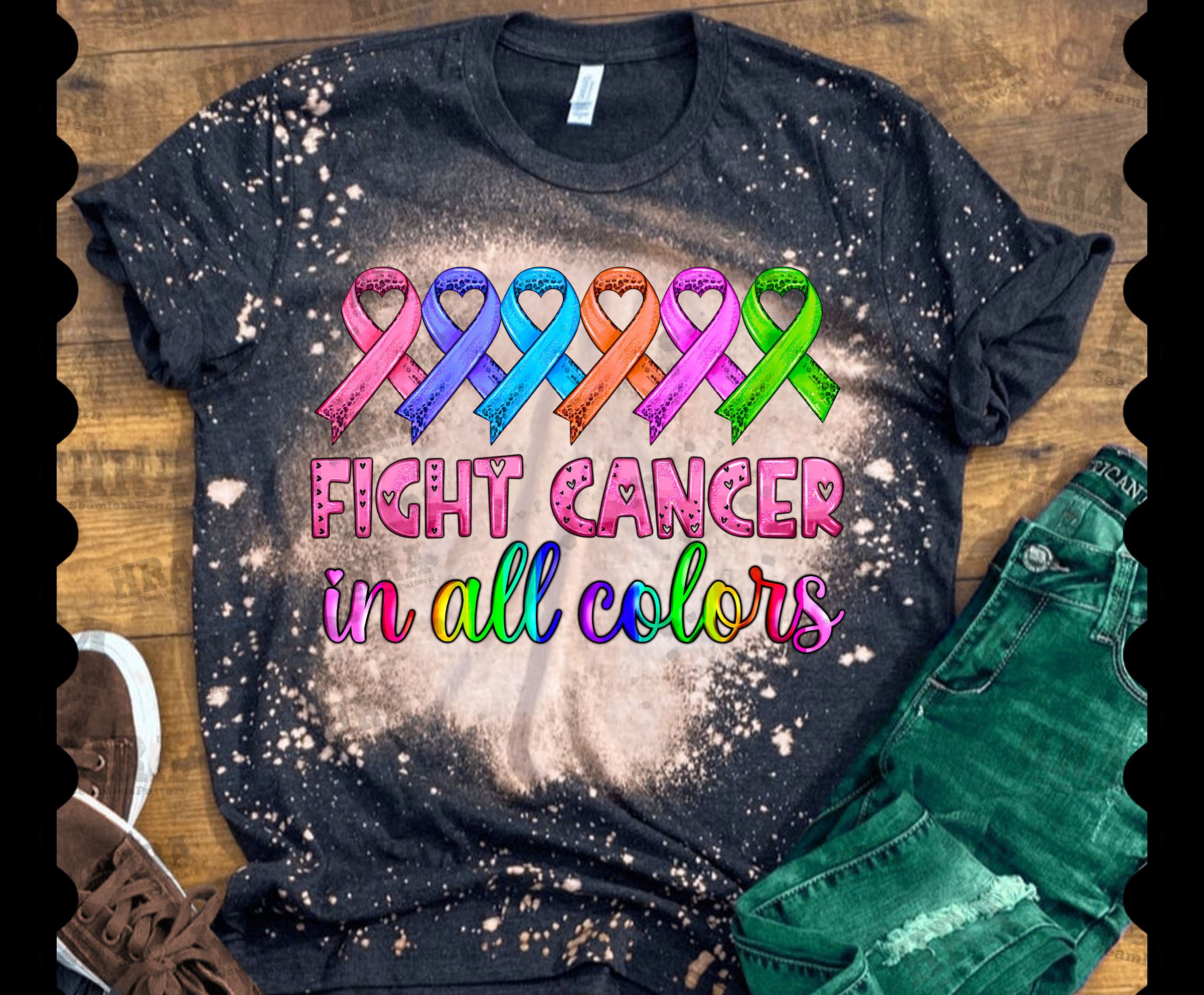 Fight Cancer in All Colors Png Sublimation Design Cancer - Etsy Hong Kong