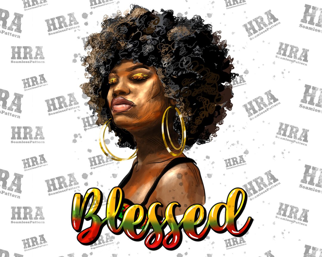 Juneteenth Blessed Black Woman Png Sublimation Design, Juneteenth ...
