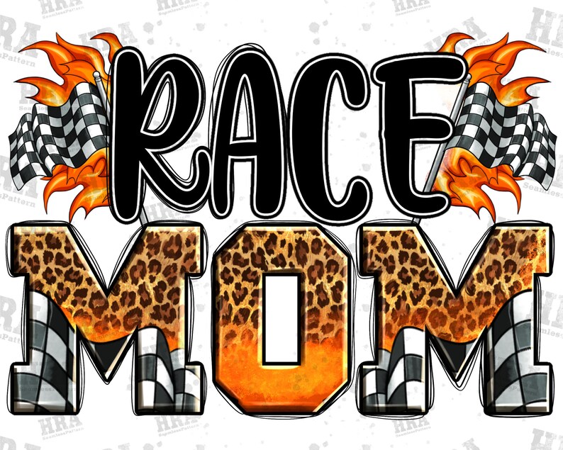 Checkered Leopard Race Mom Png Sublimation Designcheckered - Etsy