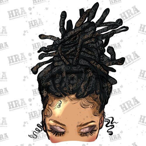 Afro Messy Locs Bun Christian Life Png Sublimation Design - Etsy