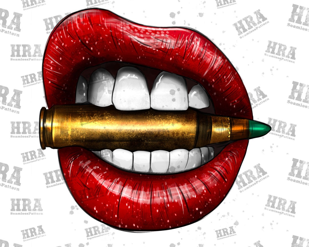 Lips With Bullet Png Sublimation Design, Hand Drawn Lips Png, Red Lips ...