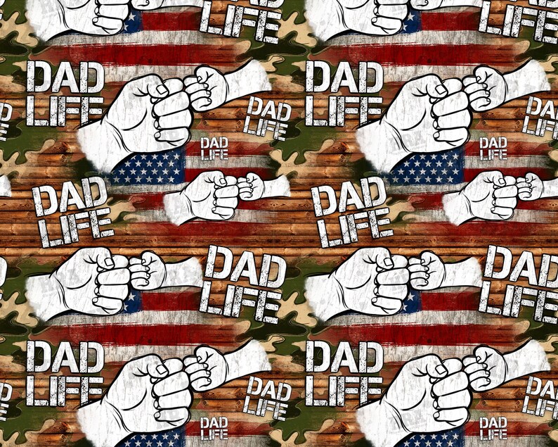 Western Dad Life Fist Bump Seamless Pattern Png Sublimation - Etsy