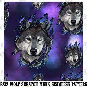 Wolf Scratch Mark Seamless Pattern Png Sublimation Design, Wolf ...