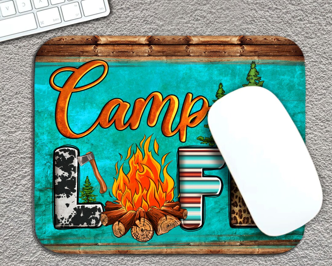 Western Turquoise Camp Life Mouse Pad Png, Leopard Serape Camp Life ...