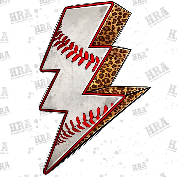 Baseball Lightning Bolt - Etsy