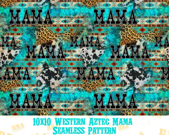 Western Aztec Mama Seamless Pattern Sublimation Design - Etsy