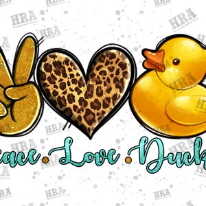 Peace Love Ducks Png Sublimation Design, Ducks Clipart Png, Hand Drawn ...