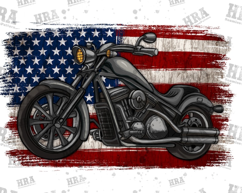 American Flag Chopper Motorcycle Png Sublimation Design Hand - Etsy