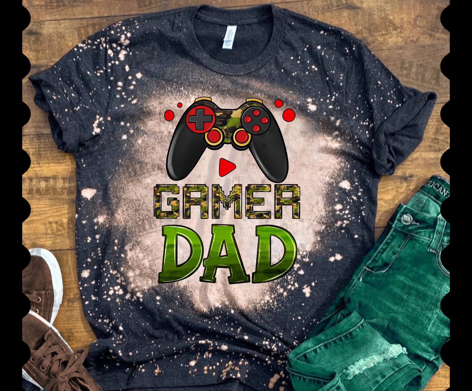 Western Gamer Dad Png Sublimation Design Camo Gamer Dad Png | Etsy