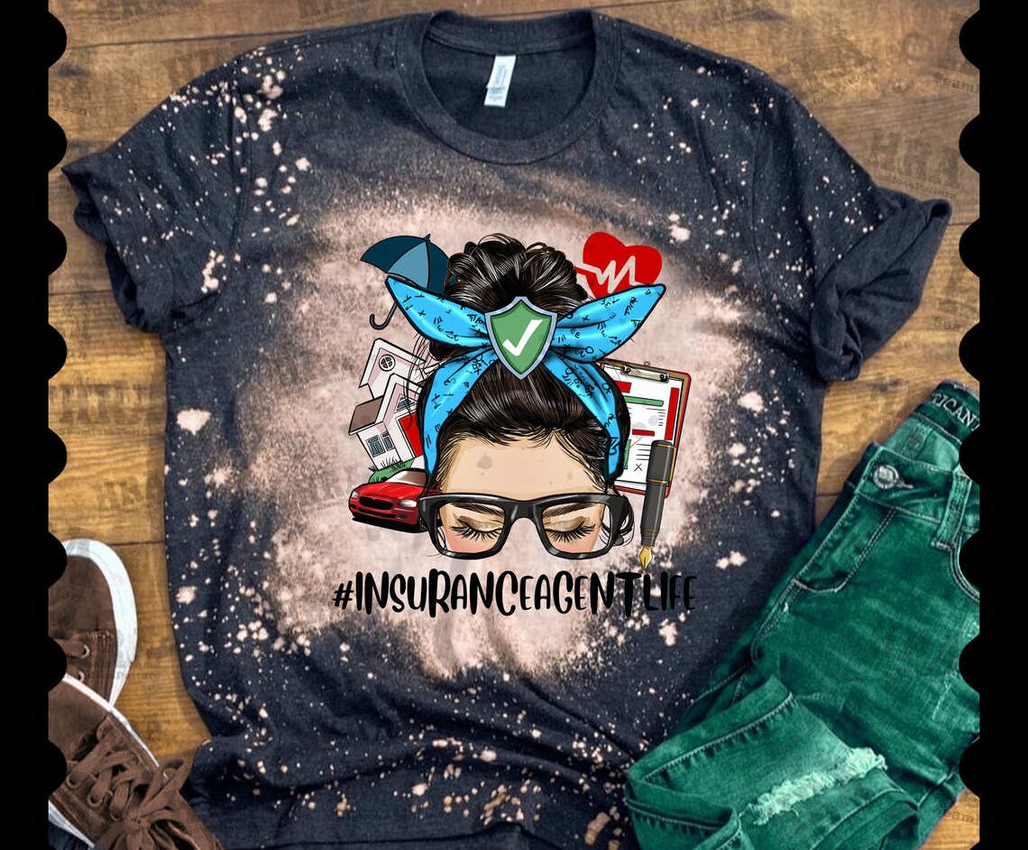 Messy Bun Insurance Agent Life Png Sublimation Design Messy - Etsy
