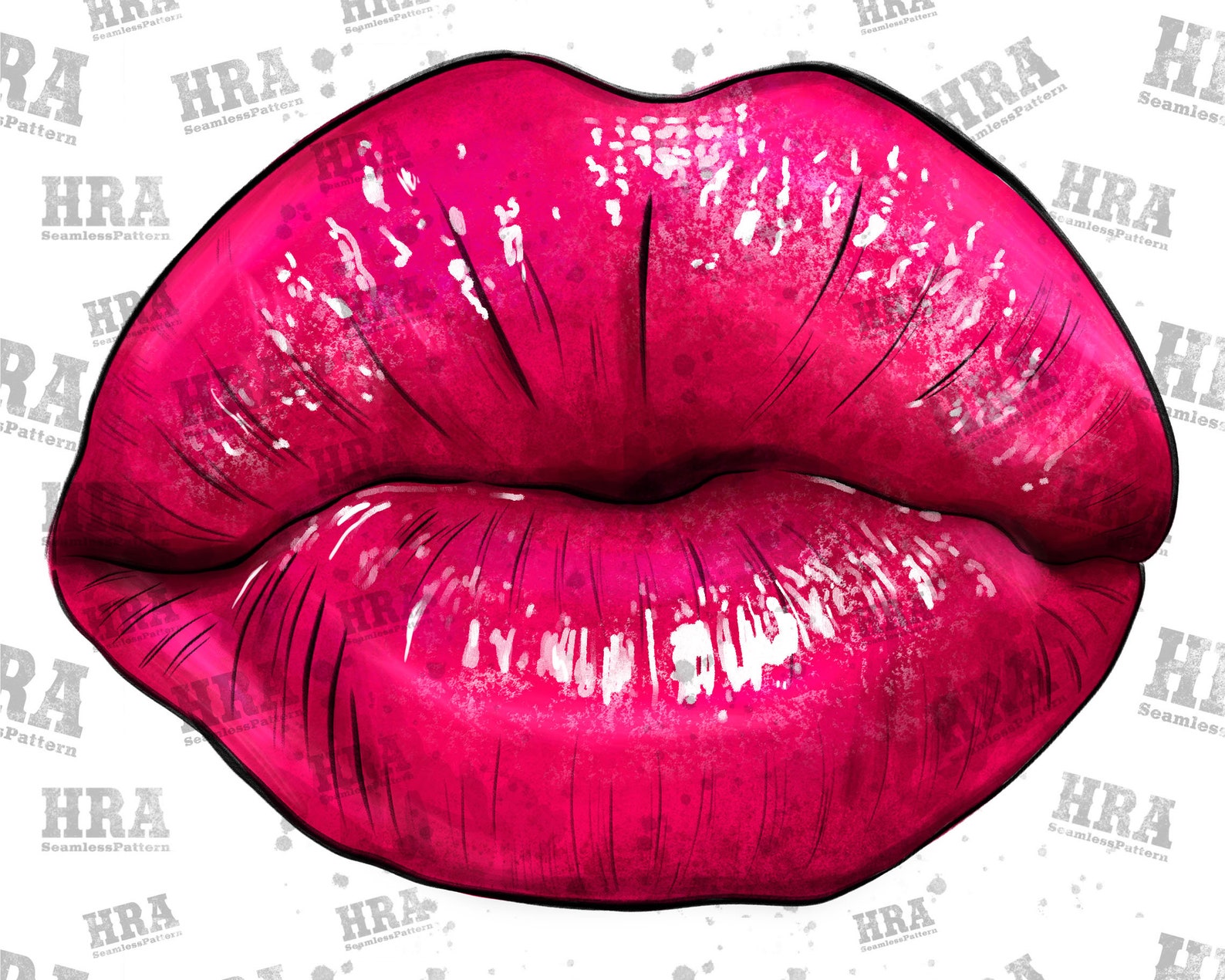 Kiss Lips Png Sublimation Design, Hand Drawn Lips Png, Pink Glossy Lips ...