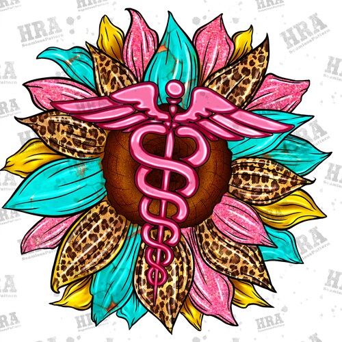 Western Sunflower Nurse Png Sublimation Design Leopard Nurse - Etsy