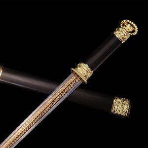 Handmade Chinese Sword Ring Head Sword Dagger Real Sword Hand Forged ...