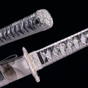 Handemade Samurai Katana Sword T10 Clay Tempering High Carbon Steel ...