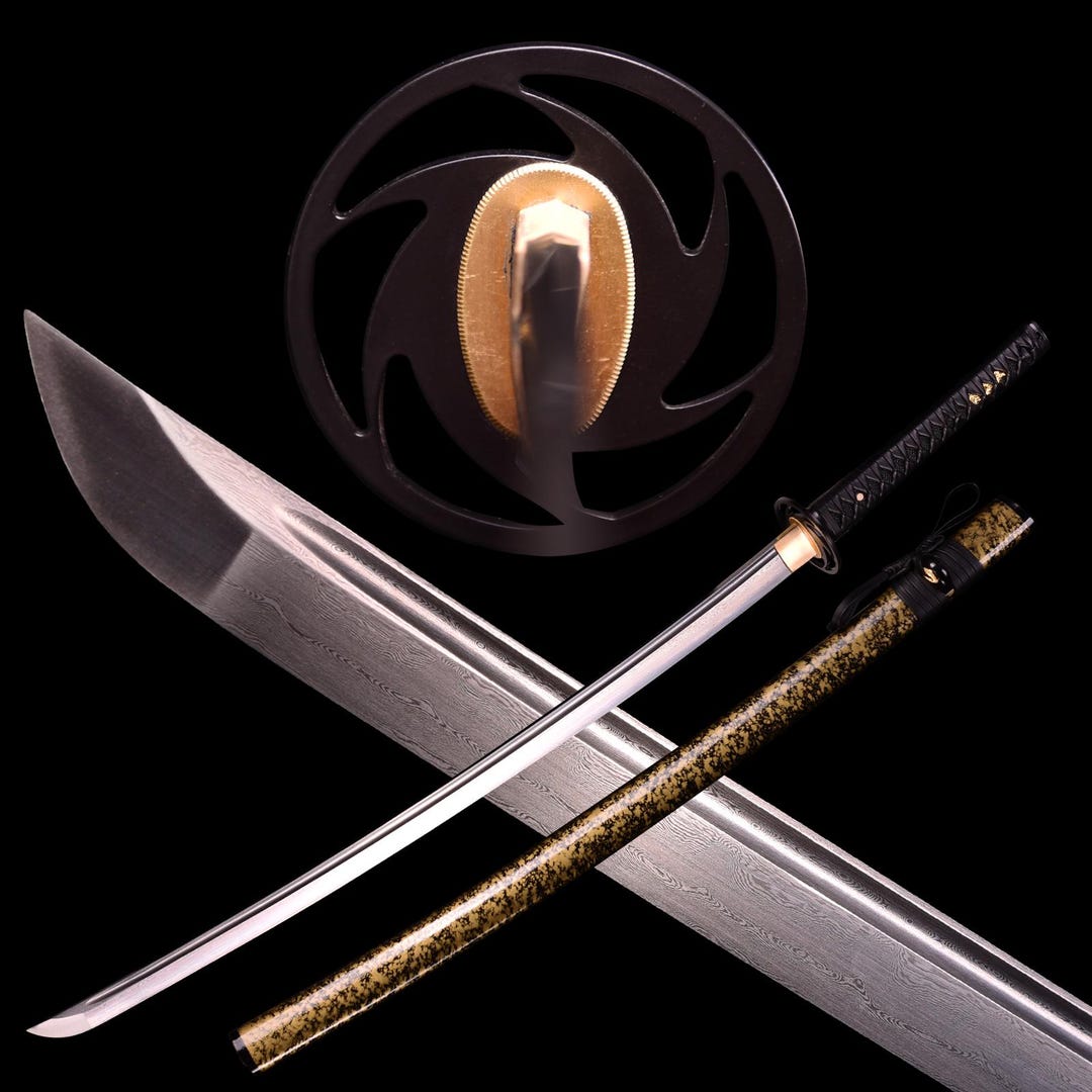 Handmade Samurai Katana Sword Real Hand Forged Full Tang Damascus Steel ...