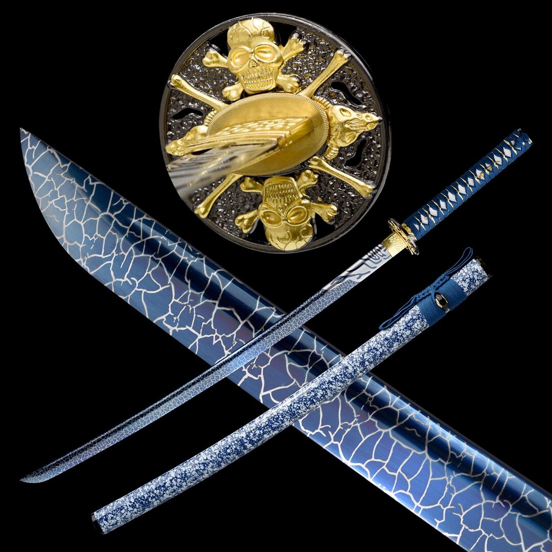 Handmade Japanese Katana Swrod Real Hand Forged Samurai Sword Full Tang ...