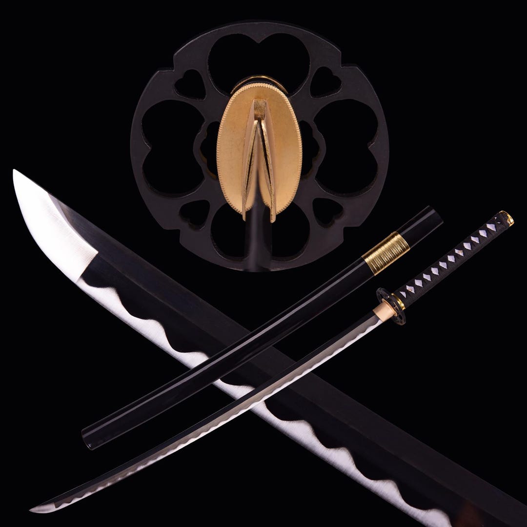 Handmade Yami Katana Sword Real Hand Forging Full Tang 1095 Carbon ...