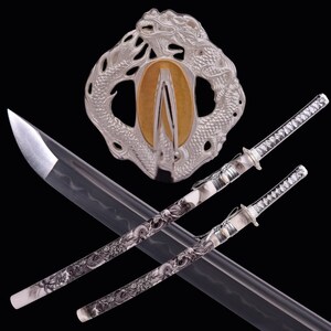 Handemade Samurai Katana Sword T10 Clay Tempering High Carbon Steel ...