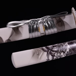 Handemade Samurai Katana Sword T10 Clay Tempering High Carbon Steel ...