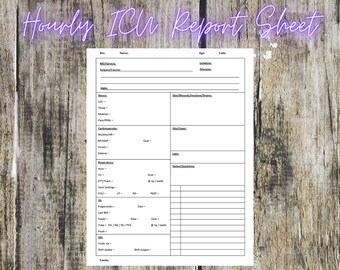 Hourly Report Sheet - Etsy