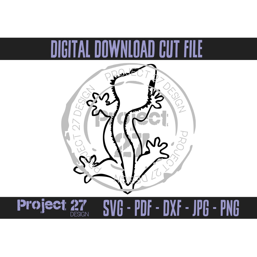 Crested Gecko Without Tail Digital Download Cut File - Svg Png Dxf Jpg ...