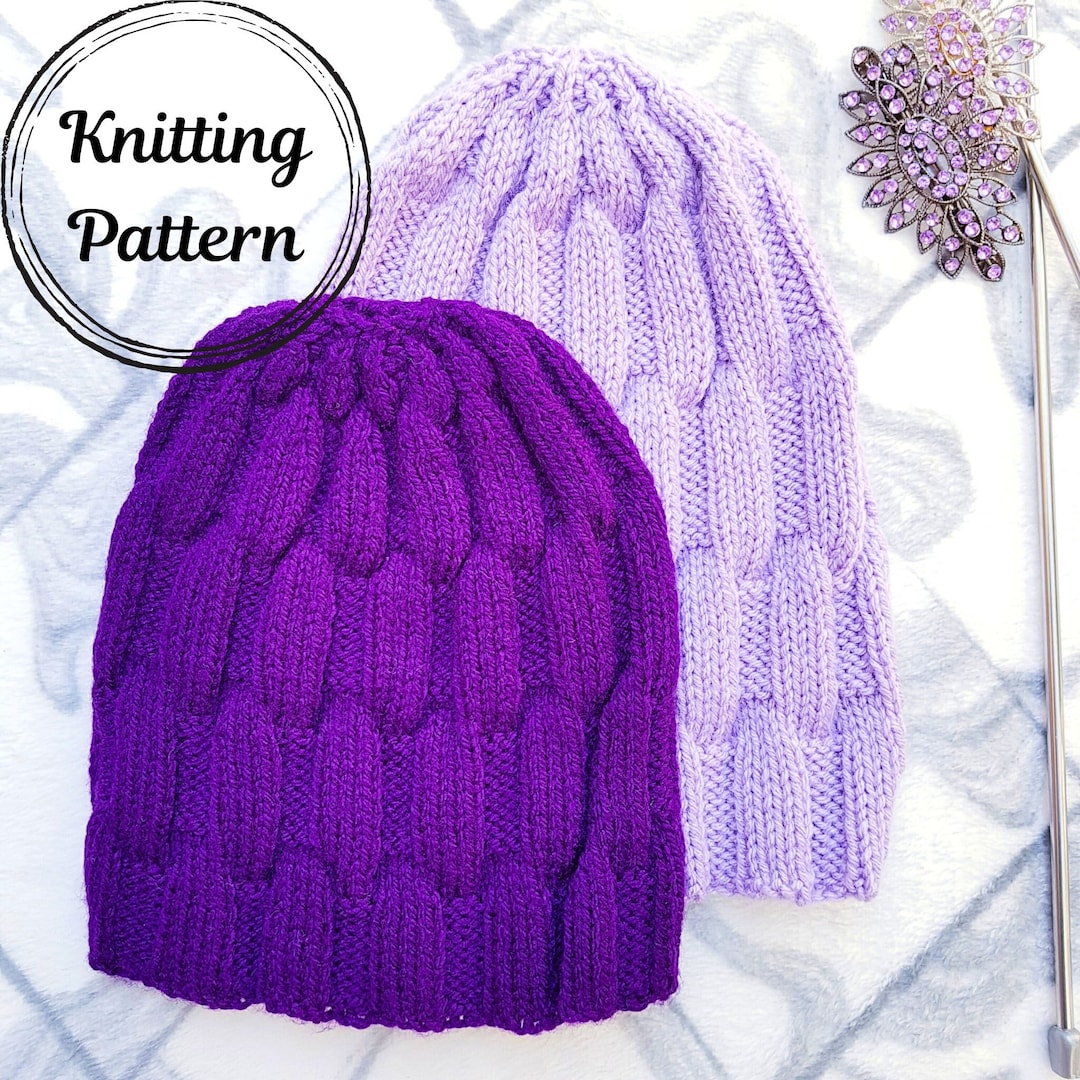 Beginner Knitting Pattern-the ROTATING BUBBLE Beanie-ribbed Beanie ...