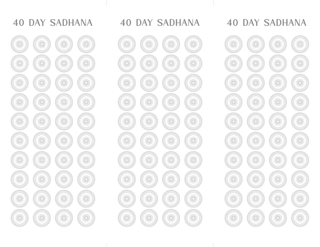 40 Day Sadhana Printable With Subagh Kriya - Etsy