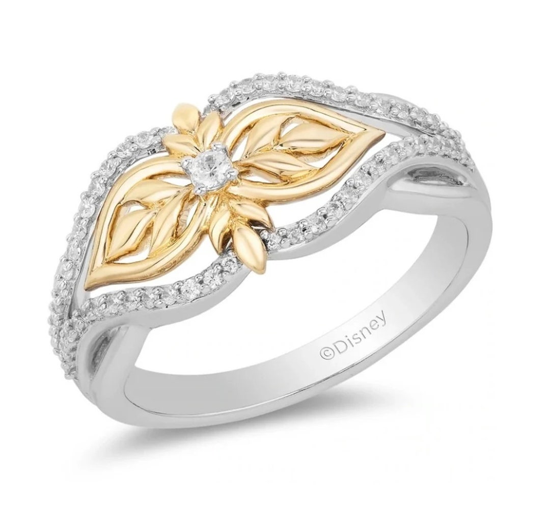 Enchanted Disney Anna Inspired Diamond Engagement Ring in Two-tone ...